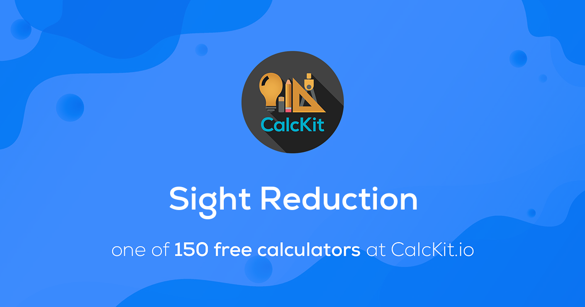 Sight Reduction